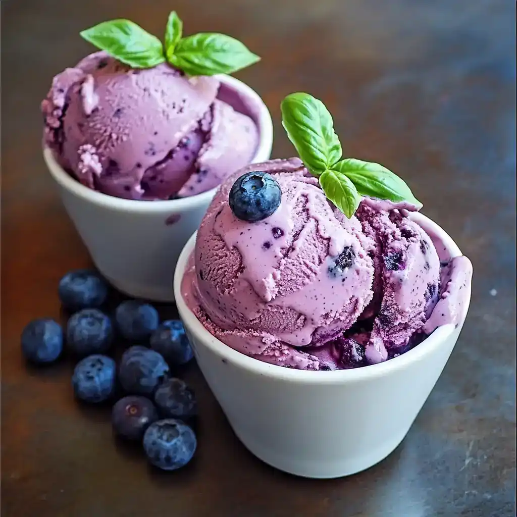 Blueberry Basil Ice Cream Recipe